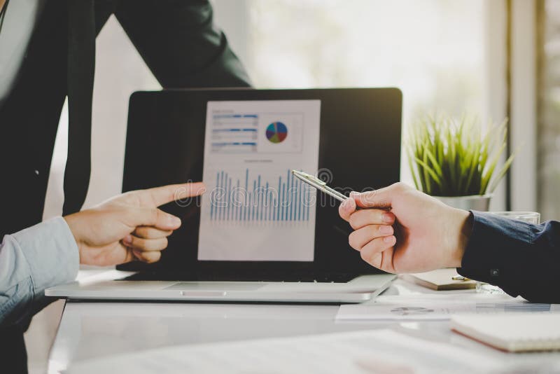 Advisor Explaining Plan To Client for Invest Stock Photo - Image of ...