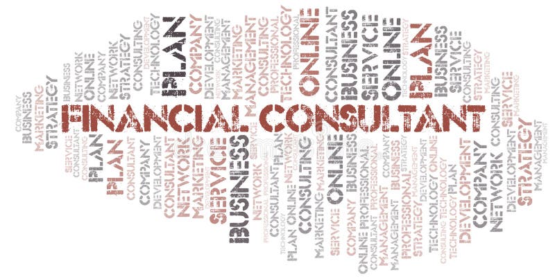 Financial Consultant Typography Vector Word Cloud. Stock Vector ...
