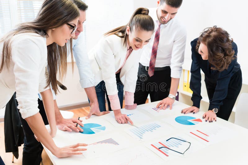 Financial Consultants in Bank Analyzing Data Stock Photo - Image of ...