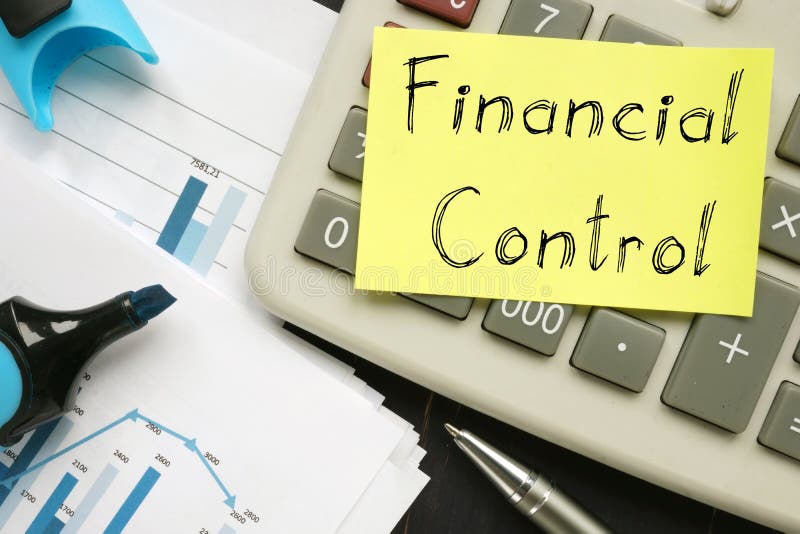 Financial Control is Shown on the Photo Using the Text Stock ...
