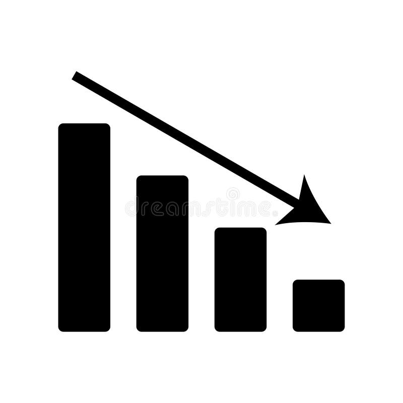Financial Crisis. Dollar Decrease. Infographic. Diagram Vector Icon Stock Vector - Illustration ...