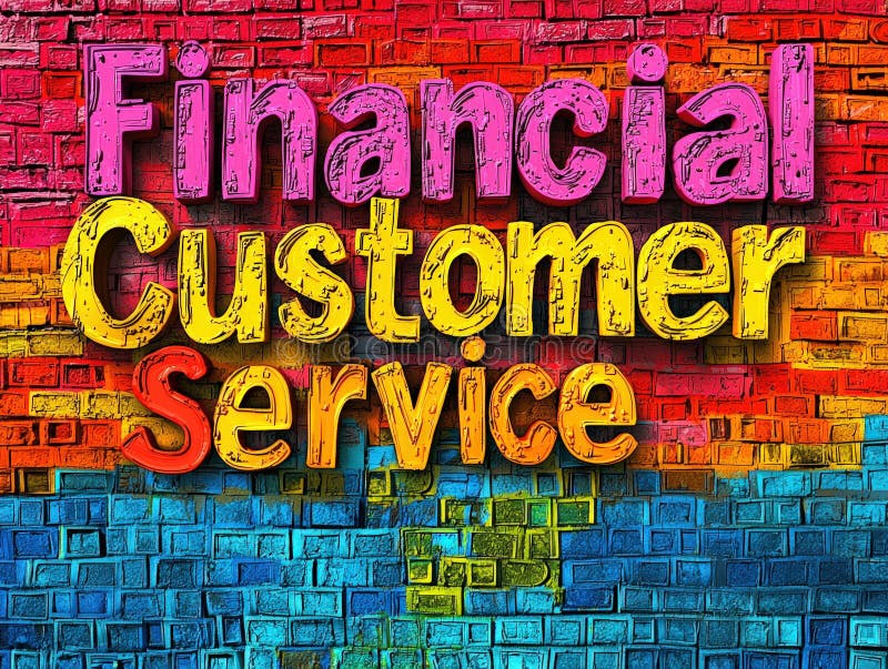 Financial Customer Service Typography Text Stock Image - Image of brick ...