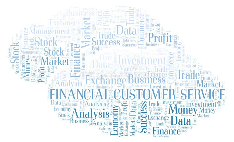 Financial Customer Service Word Cloud. Stock Illustration ...