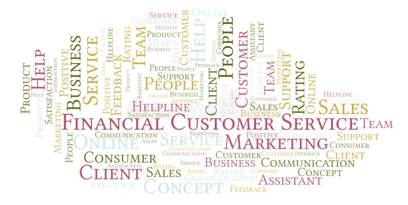 Financial Customer Service Word Cloud. Stock Illustration ...