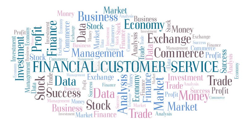 Financial Customer Service Word Cloud. Stock Illustration ...