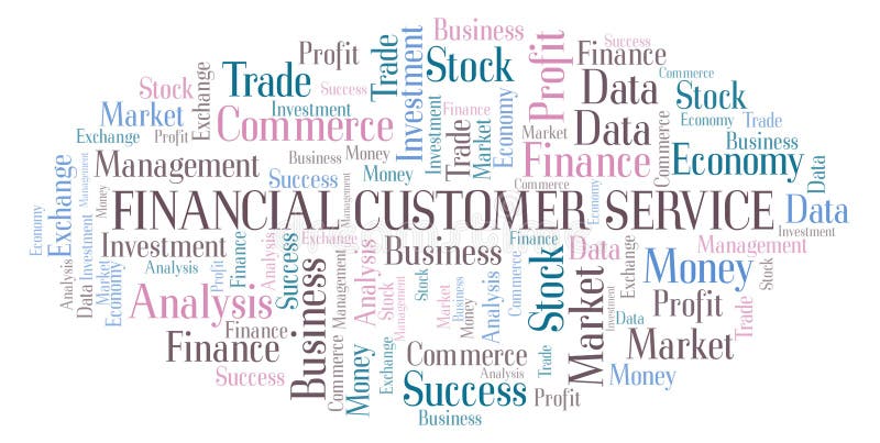 Financial Customer Service Word Cloud. Stock Illustration ...