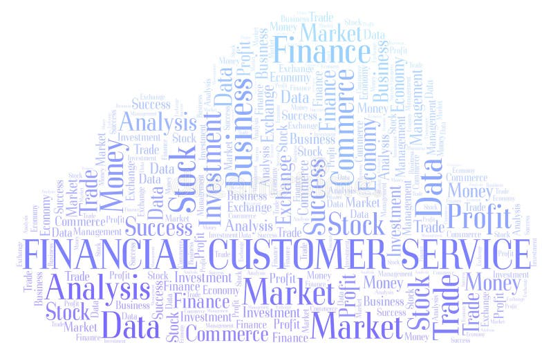 Financial Customer Service Word Cloud. Stock Illustration ...
