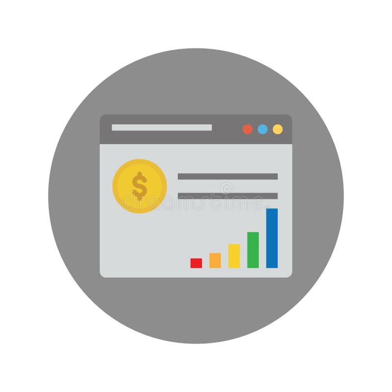 Financial Dashboard Color Vector Icon Which Can Easily Modify or Edit ...