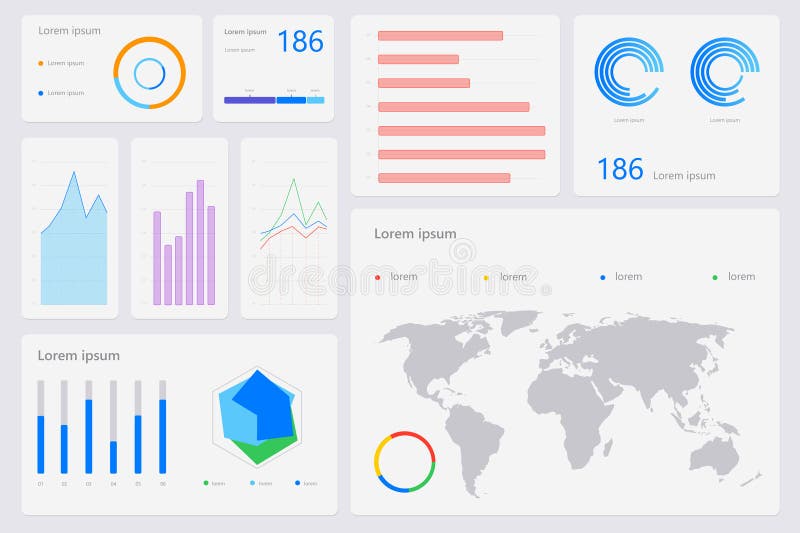 Financial Dashboard Featuring Global Data Visualizations, Bar Charts ...