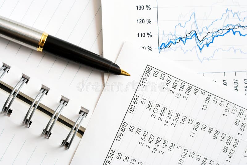 Financial Accounting Stock Market Graphs Charts Stock Photo - Image of ...