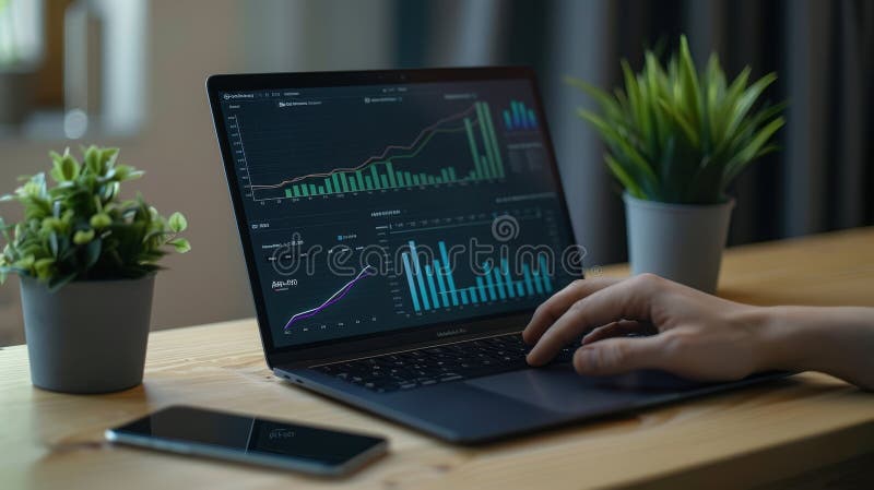 The Financial Data Analysis.AI Generated Image Stock Image - Image of computer, graph: 378723873