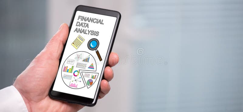 Financial Data Analysis Concept on a Smartphone Stock Photo - Image of ...