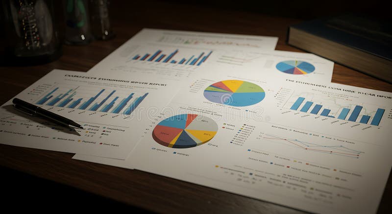 Financial Data Analysis Report Stock Illustration - Illustration of ...