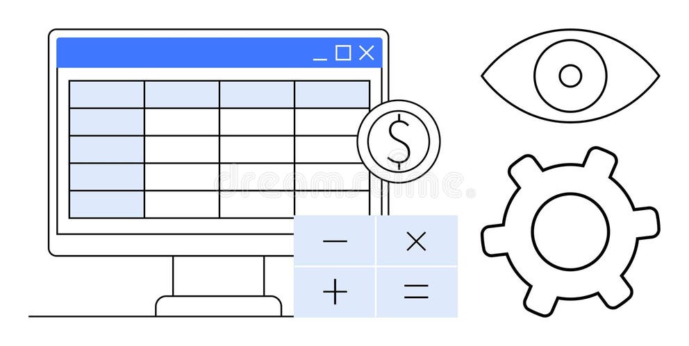 Financial Data Analysis with Spreadsheet, Currency Symbol, and ...