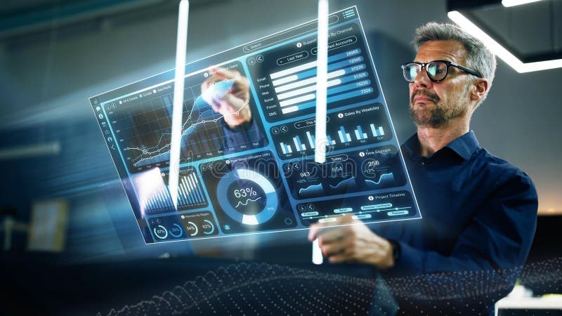 Financial Data Analyst stock photo. Image of overhead - 289068588