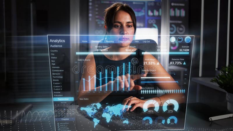 Financial Data Analyst stock image. Image of profitable - 292713077