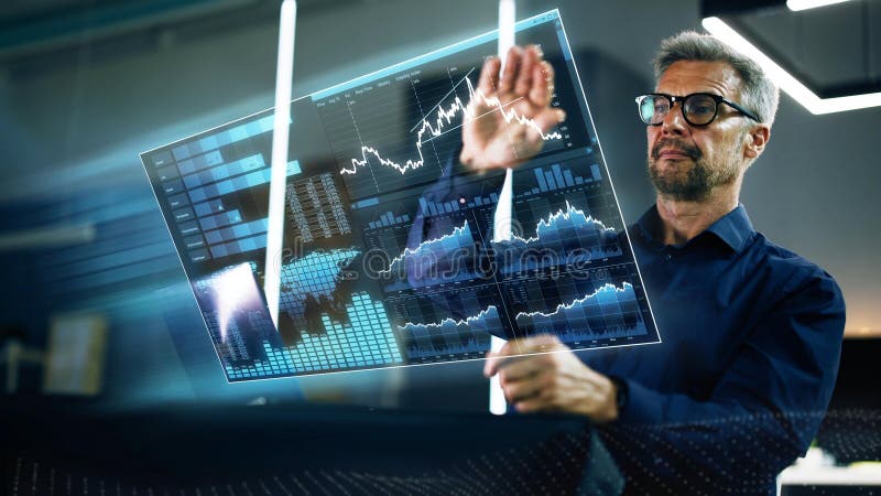 Financial Data Analyst stock photo. Image of computer - 291851910