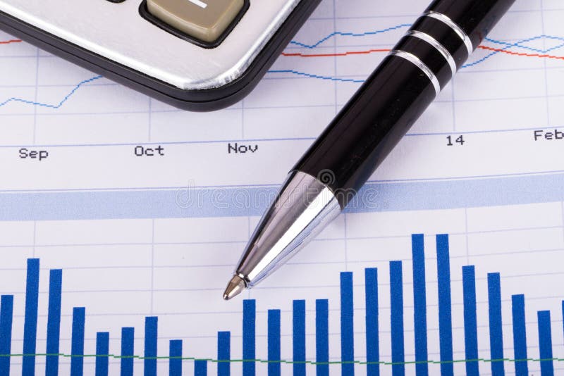 Financial Data Bar Chart Graphs and Analysis Stock Image - Image of ...