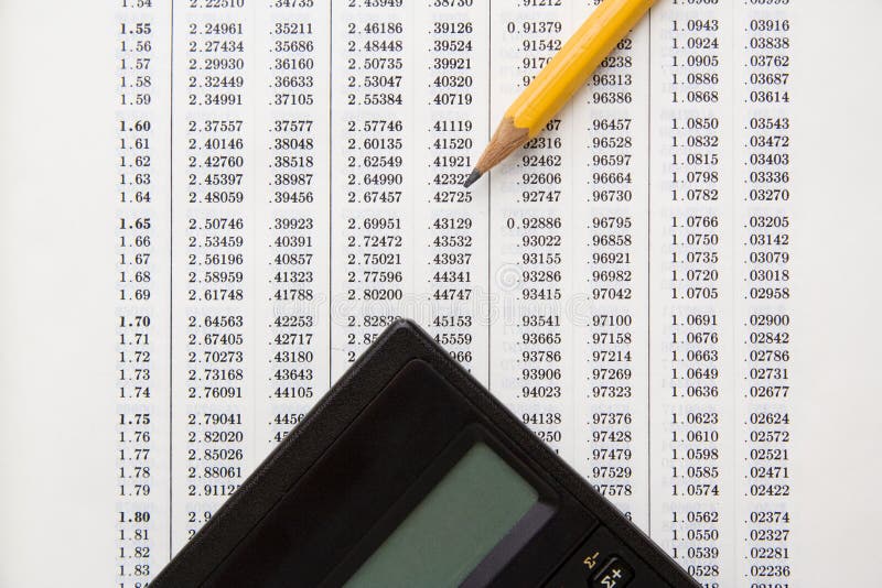 Financial Data for Calculations Stock Image - Image of display ...