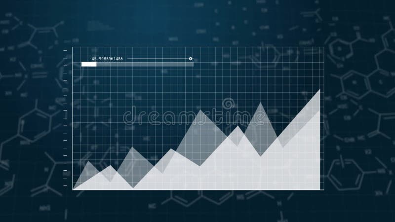 Financial Data Chart Animation with Rising Graph and Numerical Data ...