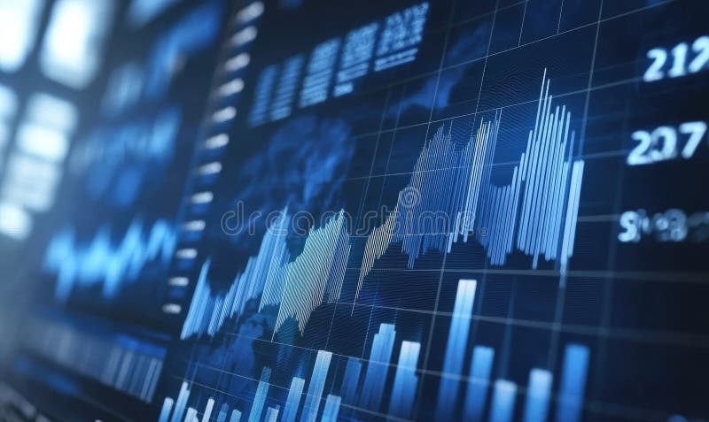 AI-Generated Financial Data Visualization Stock Illustration ...