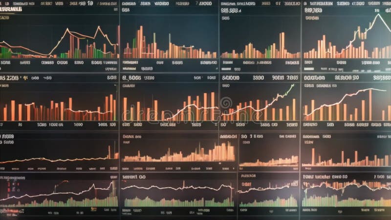Financial Data Display on a Screen Stock Footage - Video of currency ...