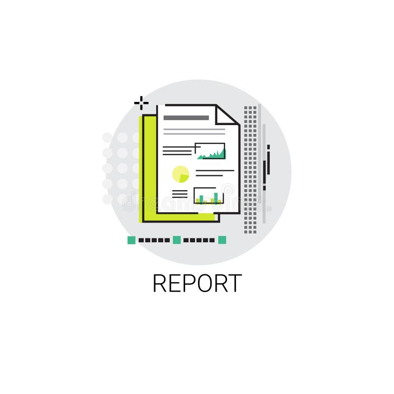 Financial Data Document Business Report Icon Stock Vector ...