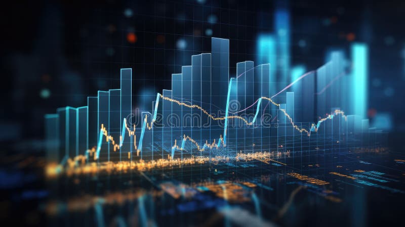 Financial Data Graph Chart Report Statistic Marketing Research ...