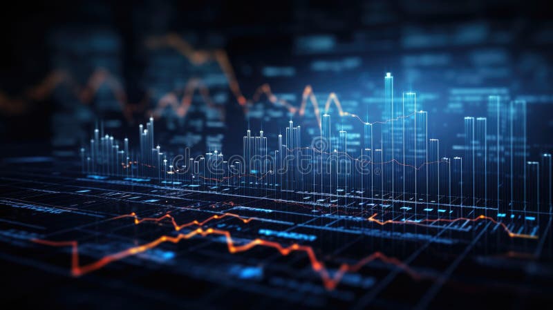 Financial Data Graph Chart Report Statistic Marketing Research ...