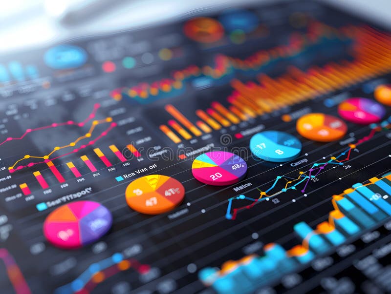 Financial Data Graph Chart Report Statistic Marketing Research ...