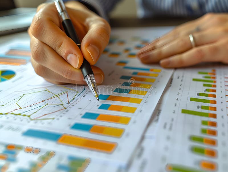 Financial Data Graph Chart Report Statistic Marketing Research ...