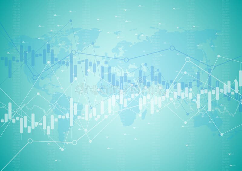 Financial Data Graph Chart, Vector Illustration. Abstract Background ...