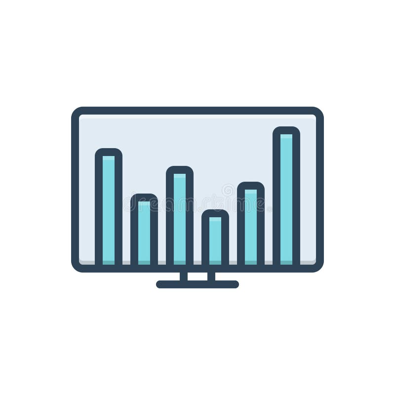 Color Illustration Icon for Financial Data, Commercial and Economic ...