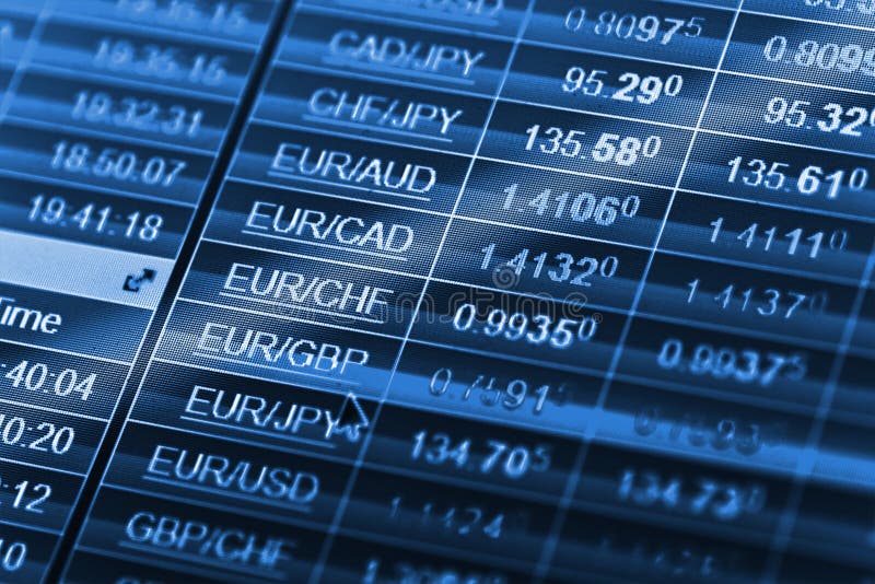 Financial Data on a Monitor. Stock Photo - Image of graphic, abstract ...