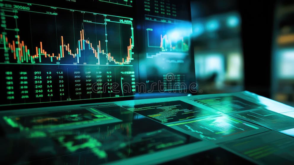 Financial data output stock photo. Image of forecast - 369049326