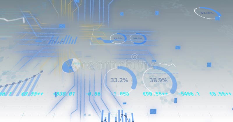 Financial Data and Statistics Image Over Abstract Background with ...