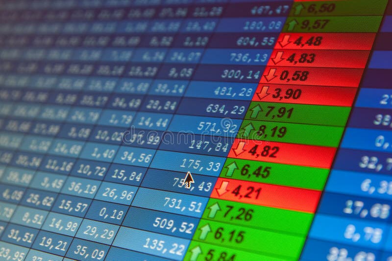 Financial Data- Stock Exchange Stock Image - Image of finance, digital ...