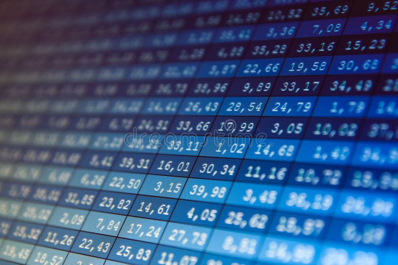 Financial Data- Stock Exchange Stock Image - Image of finance, digital ...
