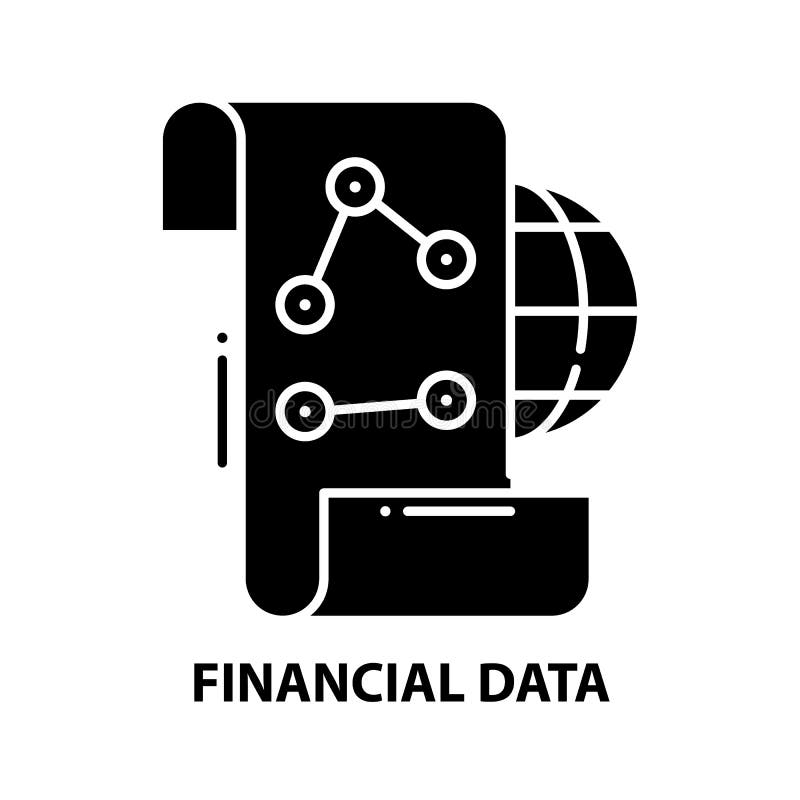 Financial Data Analytics Line Icon, Outline Symbol, Vector Illustration ...