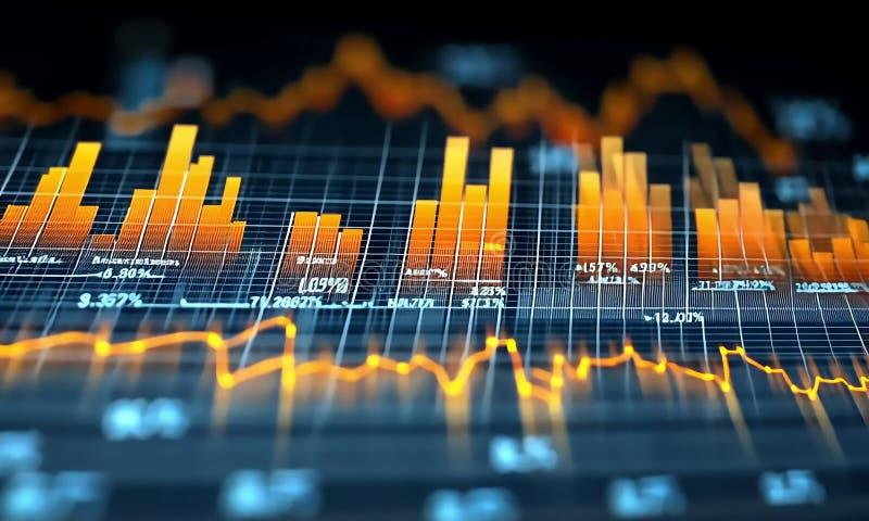 Financial Data Visualization with Charts and Graphs Stock Footage ...