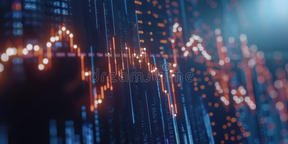 Financial Data Visualization. Created by Generative Artificial ...