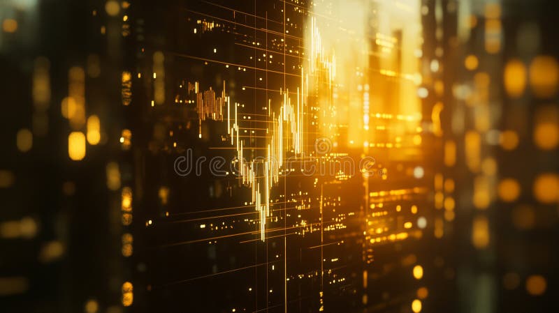 Financial Data Visualization Illustrating Stock Market Trends and ...