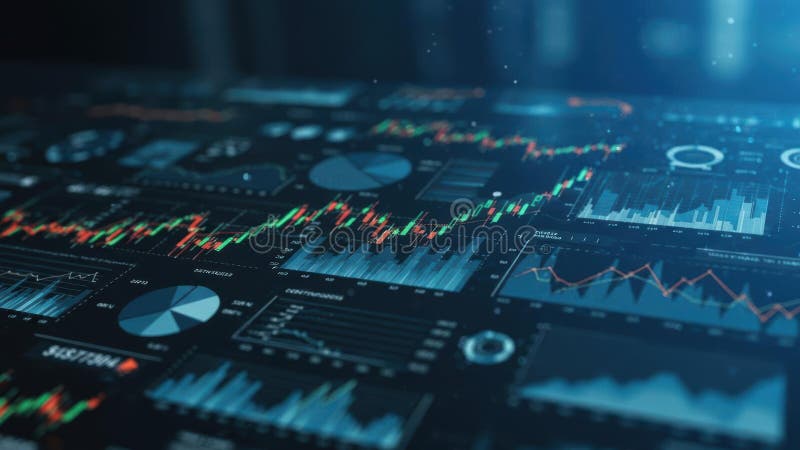 Financial Data Visualization Stock Illustration - Illustration of ...