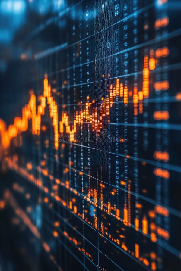 Financial Data Visualization, a Lively Financial Graph Displaying ...