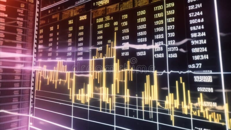 Financial Data Visualization: Stock Market Chart Stock Footage - Video ...