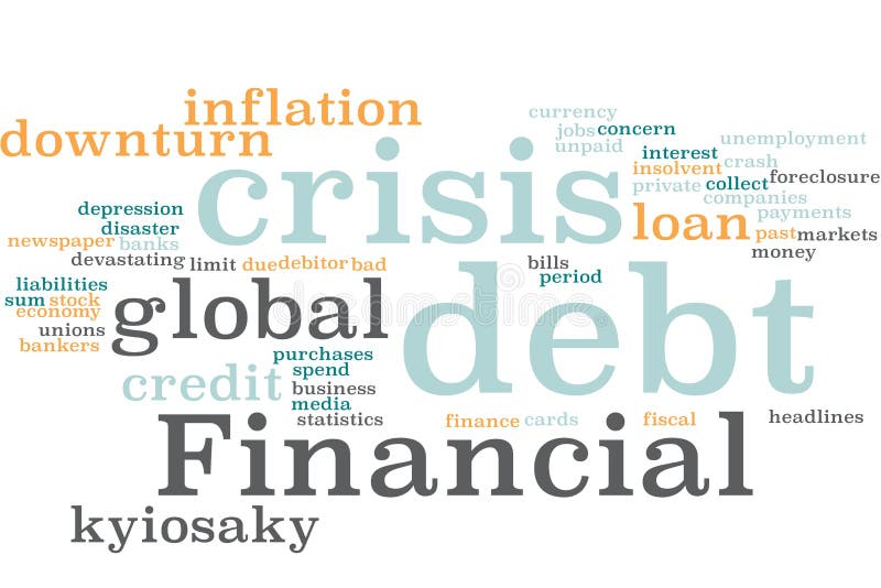 Debt Word Cloud Concept stock illustration. Illustration of devasting ...