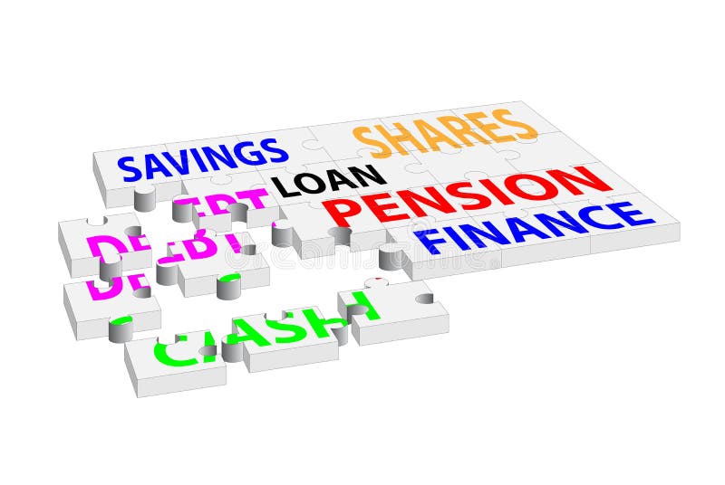 Financial puzzle stock illustration. Illustration of banking - 38667819