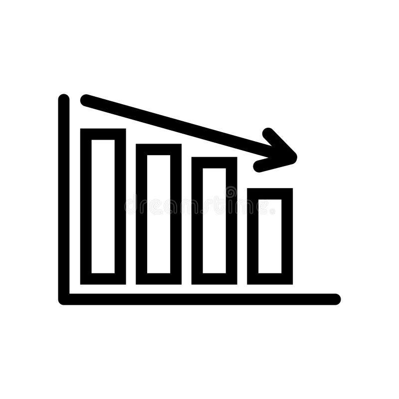 Financial decline chart stock vector. Illustration of downfall - 177616265