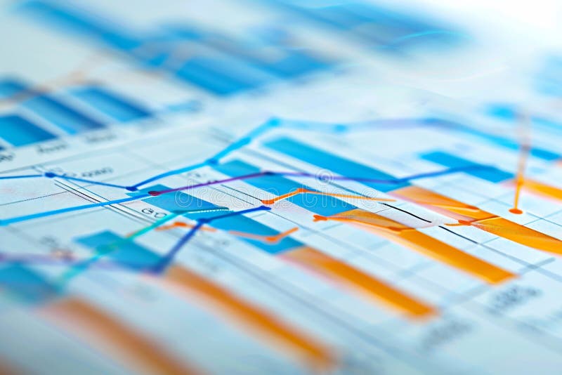 Financial Diagrams Showing a Growing Tendency Stock Illustration ...