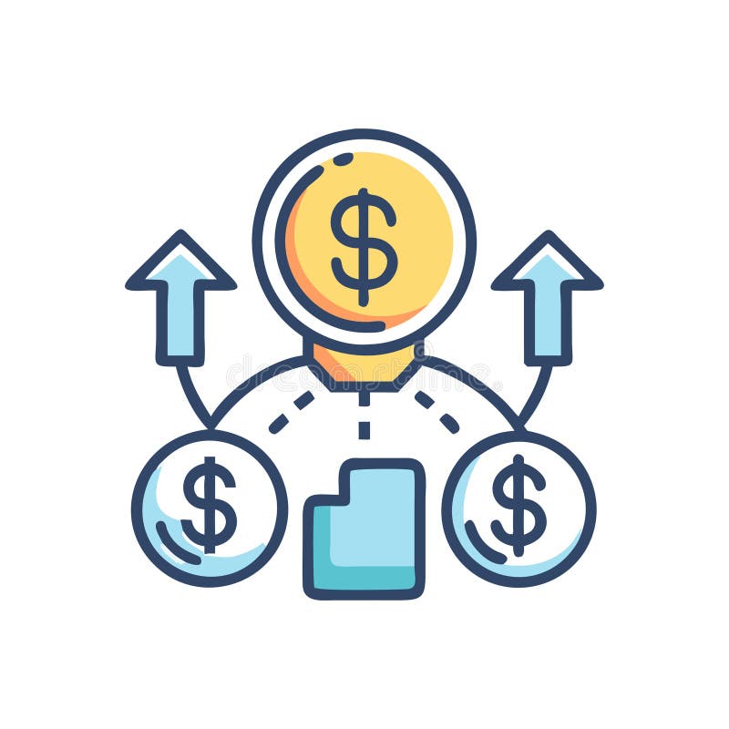 Financial Diversification Strategy Icon Stock Vector - Illustration of ...